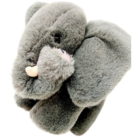 Dakin | Toys | Dakin Gray Elephant Faux Leather Tusks 7 Plush Stuffed ...